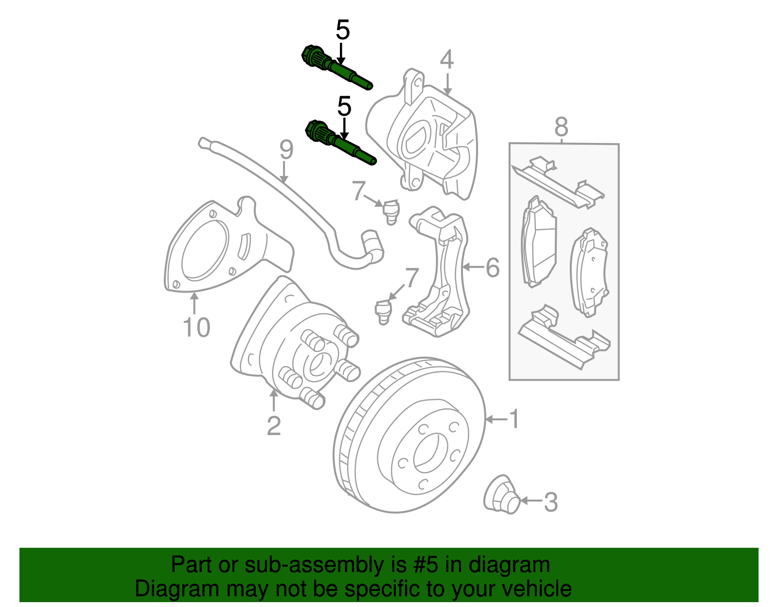 2001-2009 GM Front Disc Brake Caliper Guide Pin Kit with Guide Pins ...