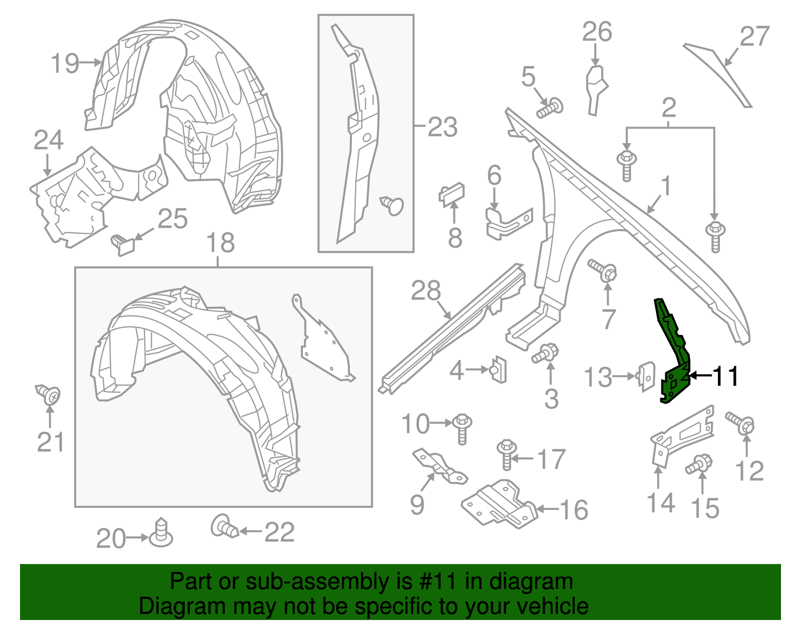 2013-2016 Lincoln MKS Front Bracket DA5Z-16A142-A | Awesome Parts Ford
