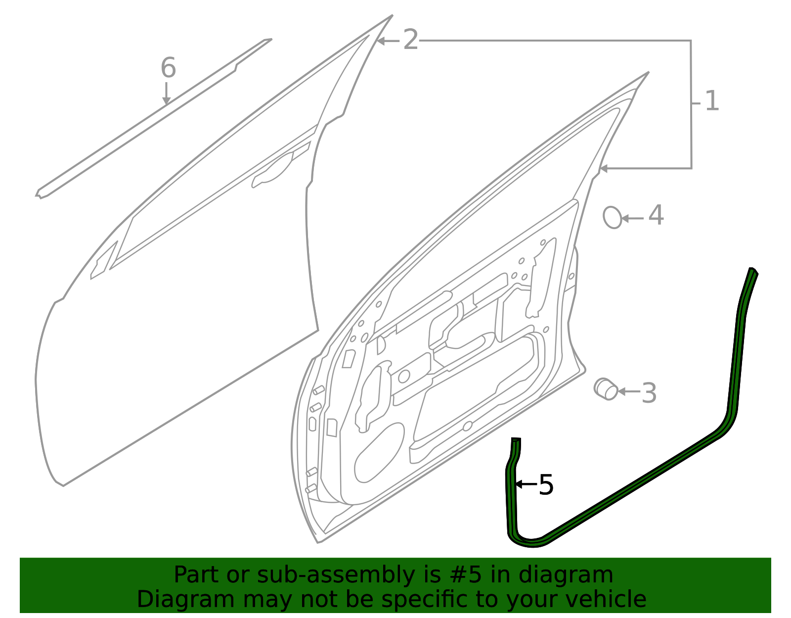80830-1PA0B - Door Weather-Strip 2012-2021 Nissan | Official Nissan ...