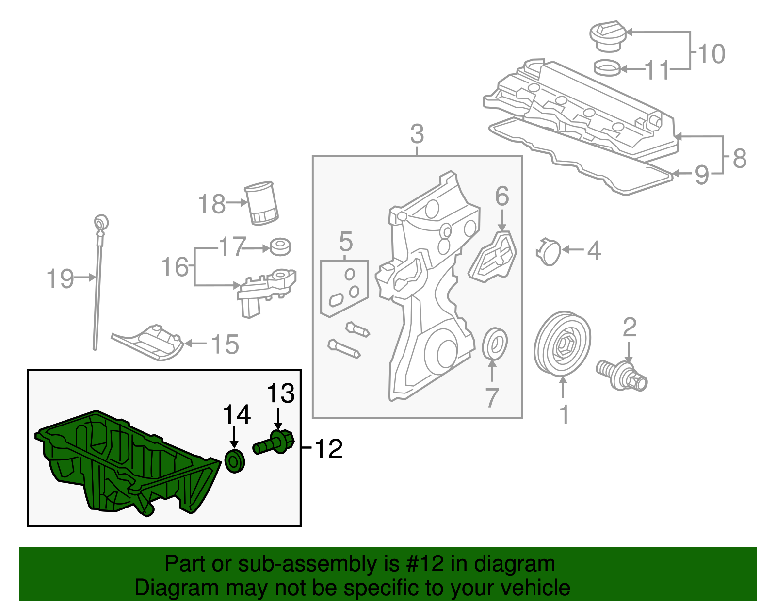 11200-51B-H00 - 2016-2022 Honda HR-V - Pan Assembly Oil | Honda Parts Cheap