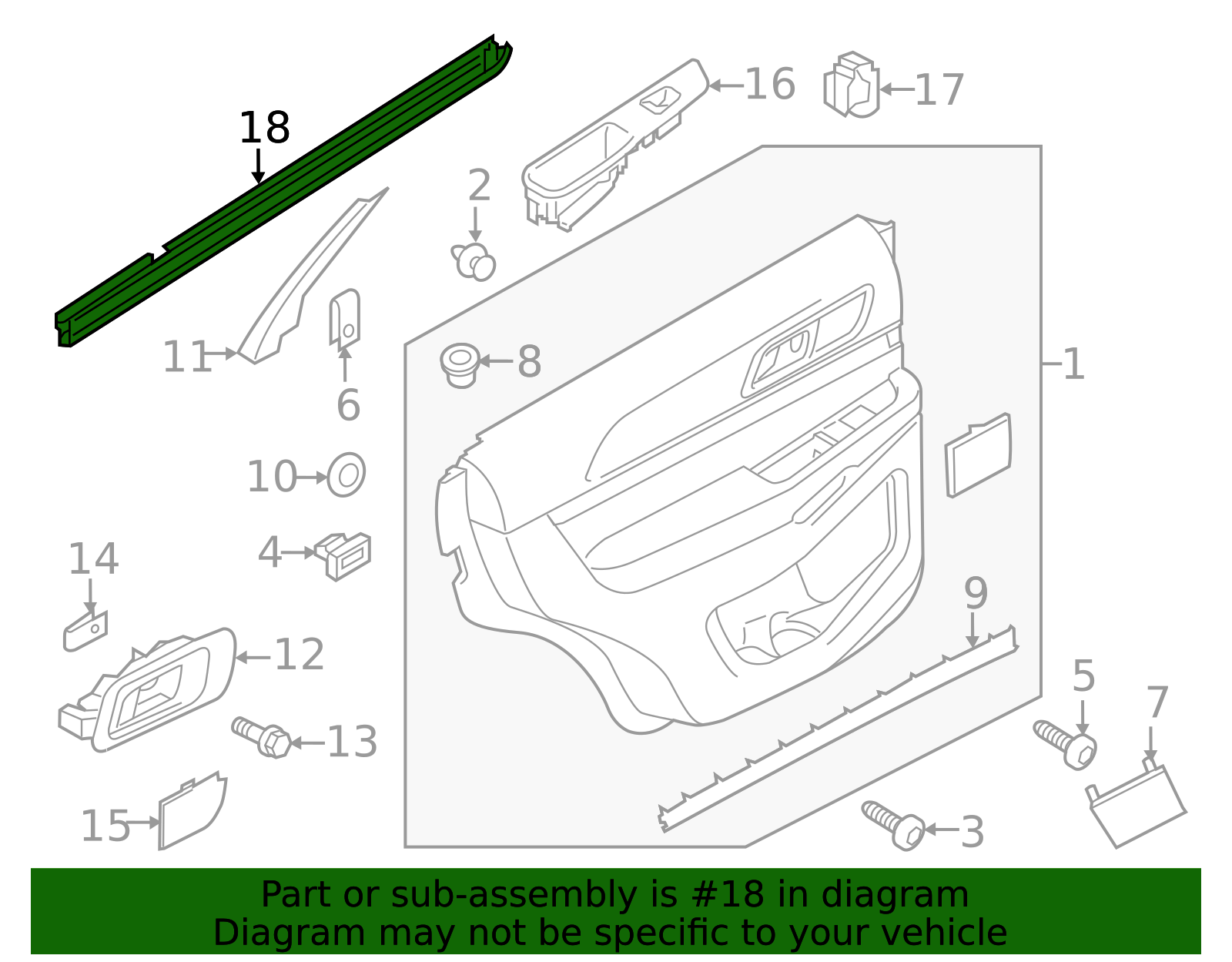 2016-2019 Ford | Belt Weather-Strip | FB5Z-7825860-A | Walls' Ford Parts