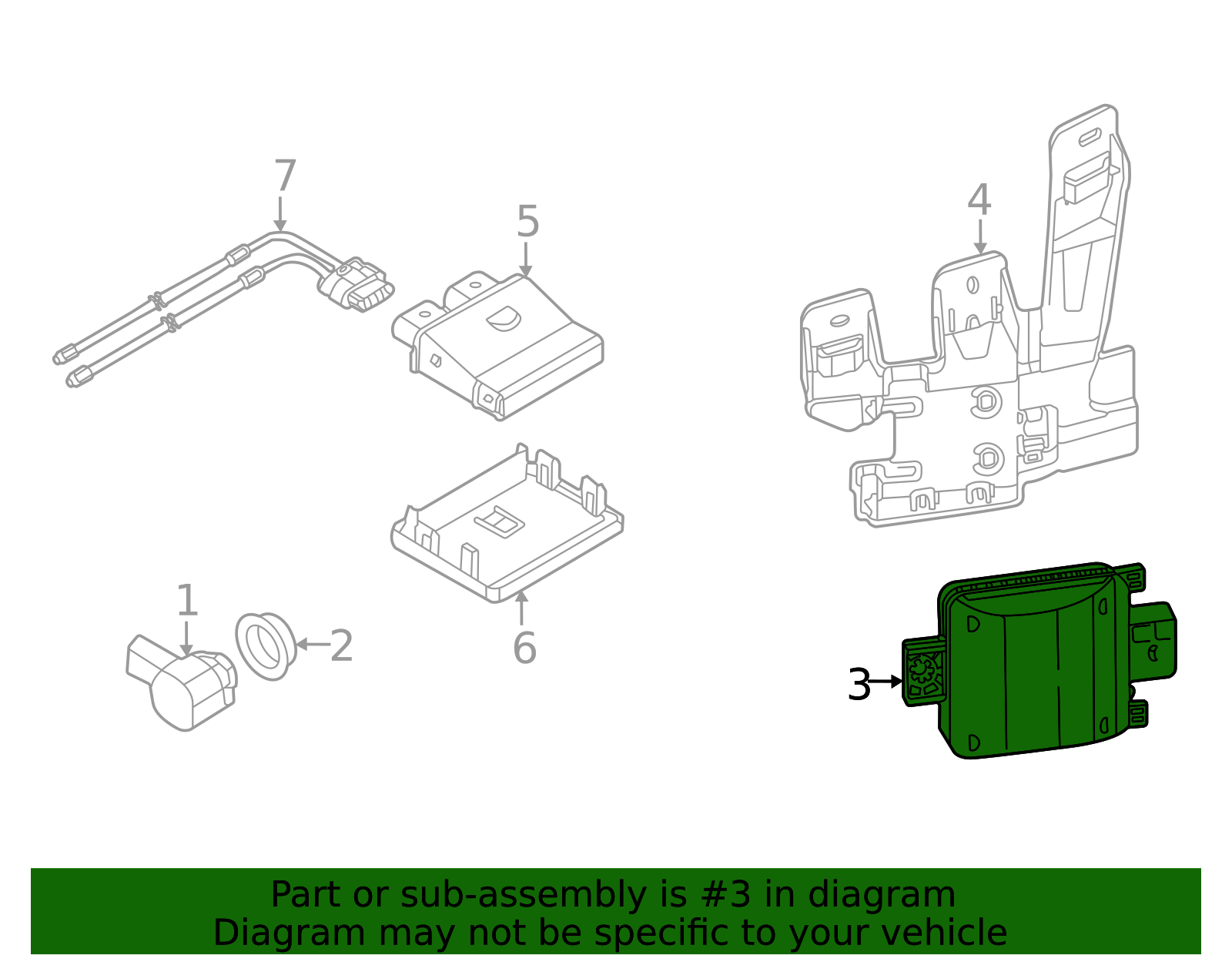 1EA-907-572-H - Radar Sensor 2022-2024 Volkswagen ID.4 | Wolfsburg ...