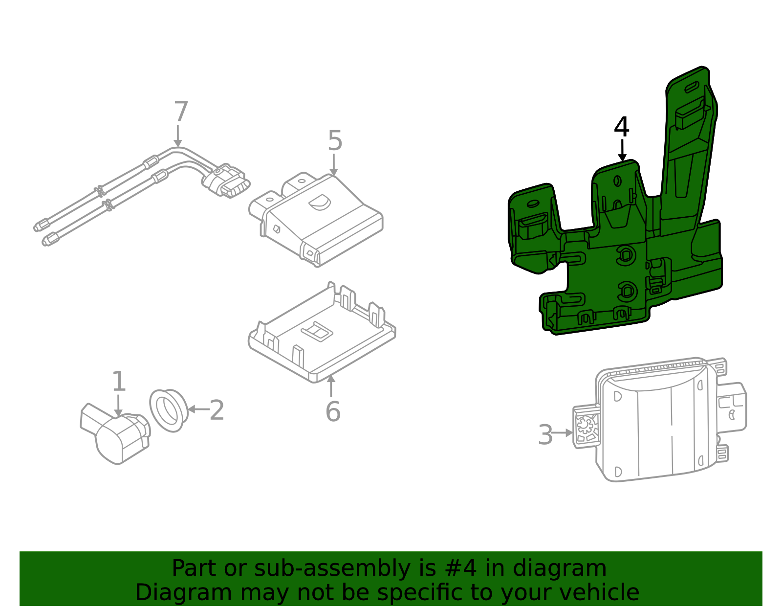 11A-907-455 - 2021-2024 Volkswagen ID.4 - Blind Spot Radar Mount ...