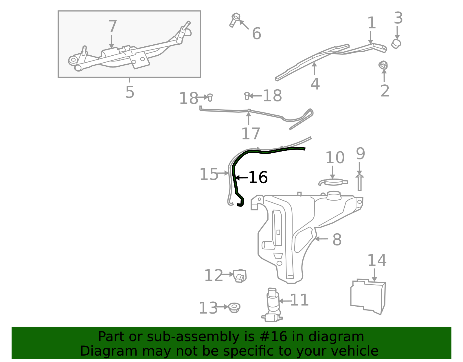 Washer Hose 05178466AB | Mopar Parts Canada