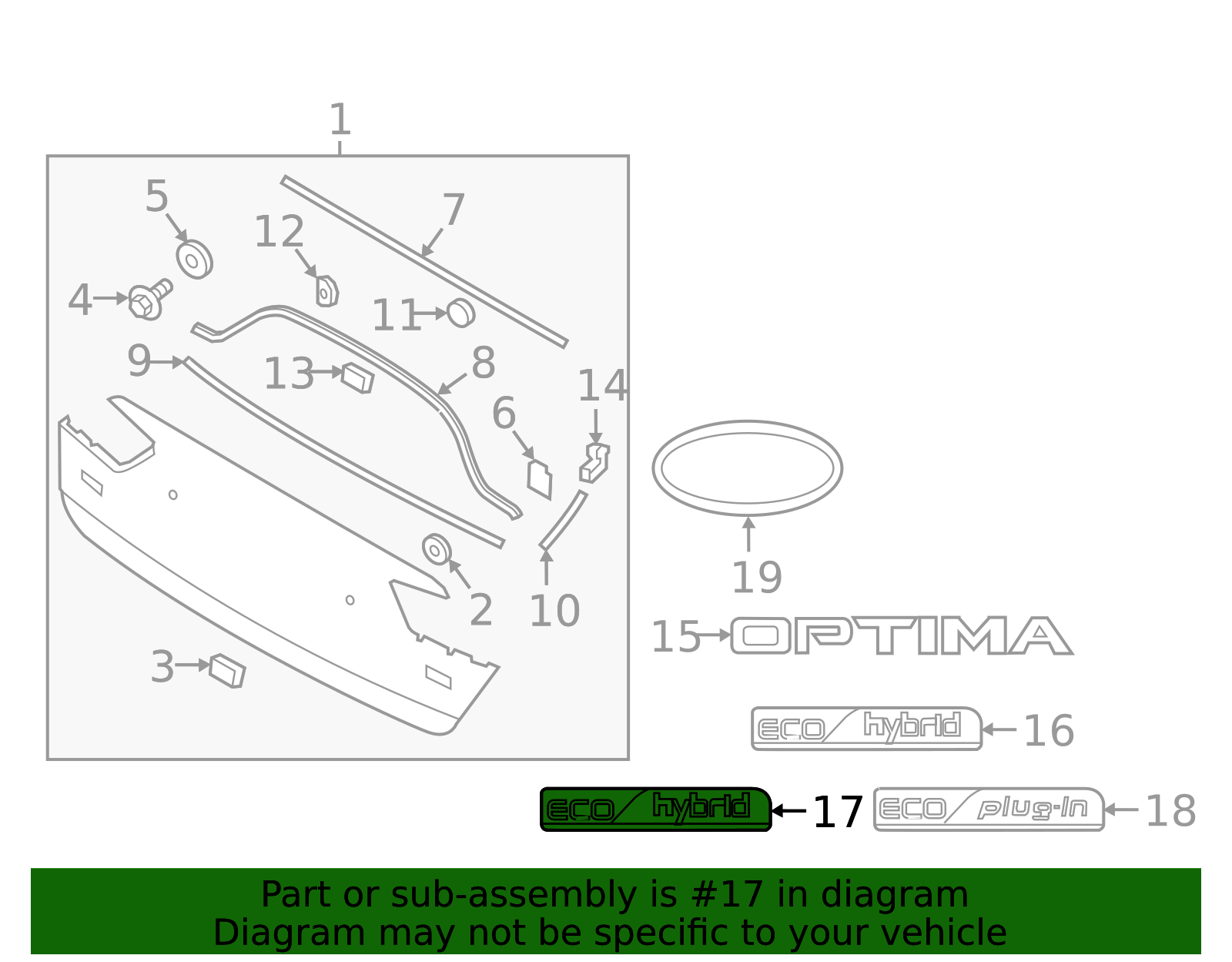86330-A8000 - Nameplate 2017-2020 Kia Optima | Kia.Parts Store
