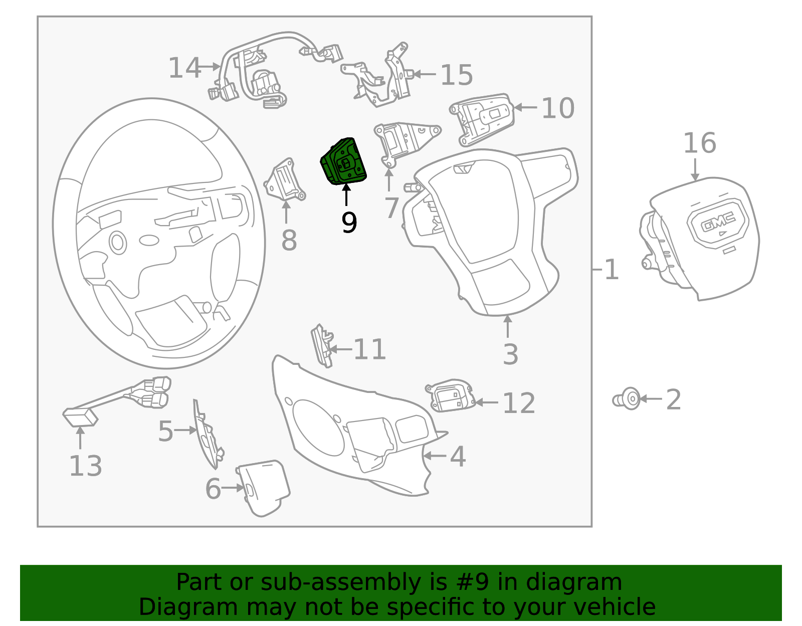 13549519 - 2021-2024 GM - Black Cruise Control Switch | My GM Part
