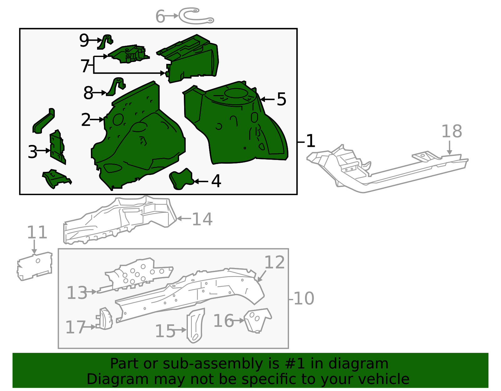 2014-2018 Toyota Corolla | Apron Assembly | 53701-02280 | OEM Vehicle Parts