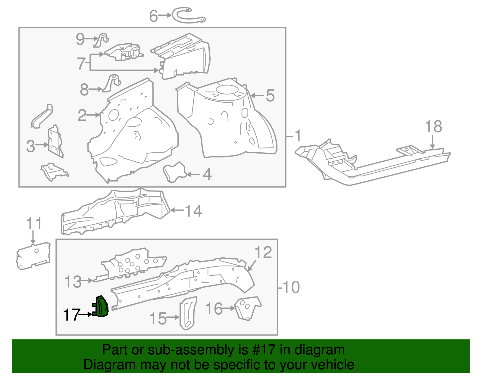 2014-2019 Toyota Corolla Bumper Bracket 57013-02110 | Toyota Parts Center