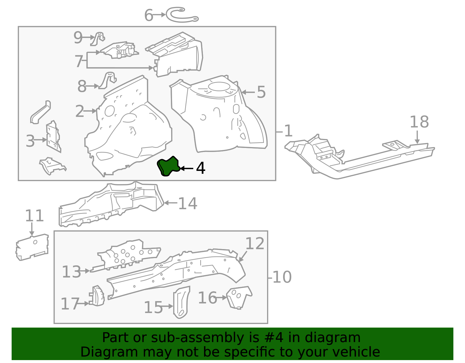 2009-2019 Toyota Corolla Front Panel Gusset 53717-02020 | MotorMotor