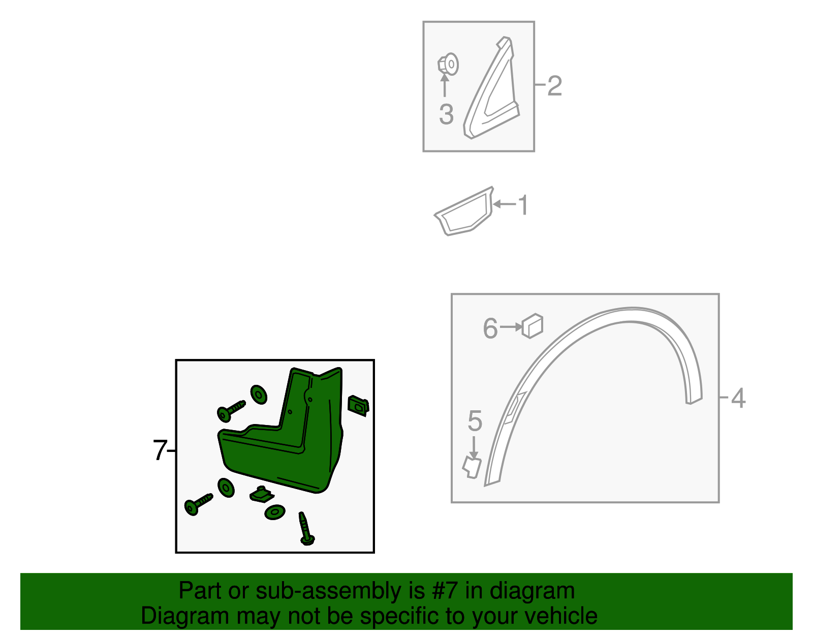 2021-2025 Cadillac XT5 Splash Guards, Front 86511780 | Capital Chevy Parts