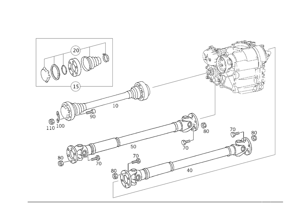 463-410-11-02 - Propeller Shaft 2003-2018 Mercedes-Benz | Mercedes-Benz ...