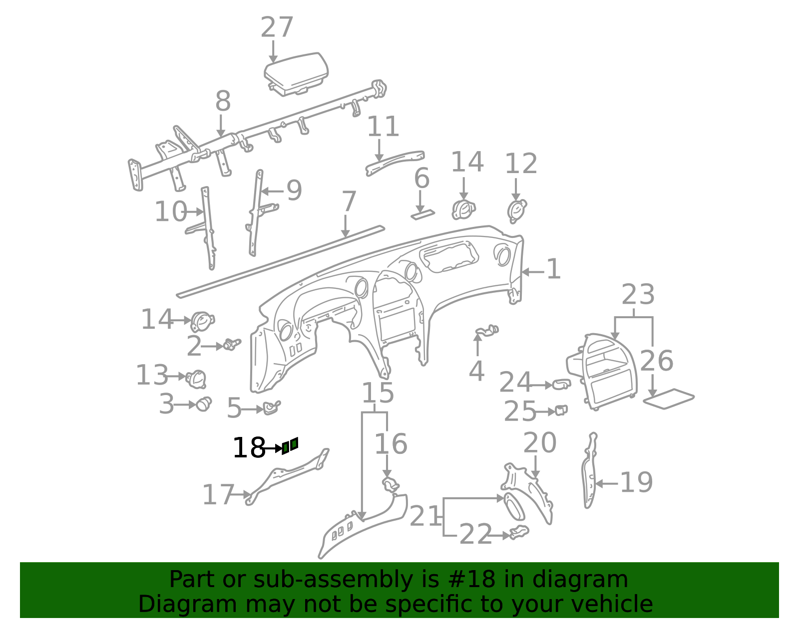 Genuine Official Toyota Instrument Panel Cover part# 55539-32010-P3 for ...