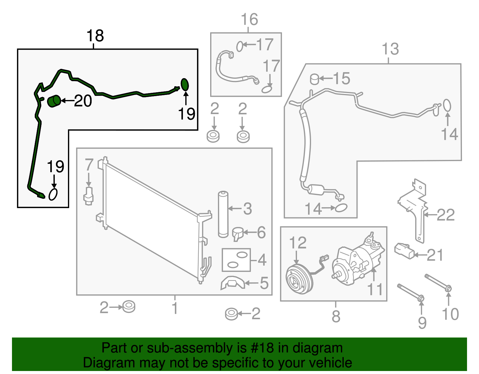 2009-2014 Nissan Cube Pressure Line 92440-1FD0C | Team Nissan Inc.