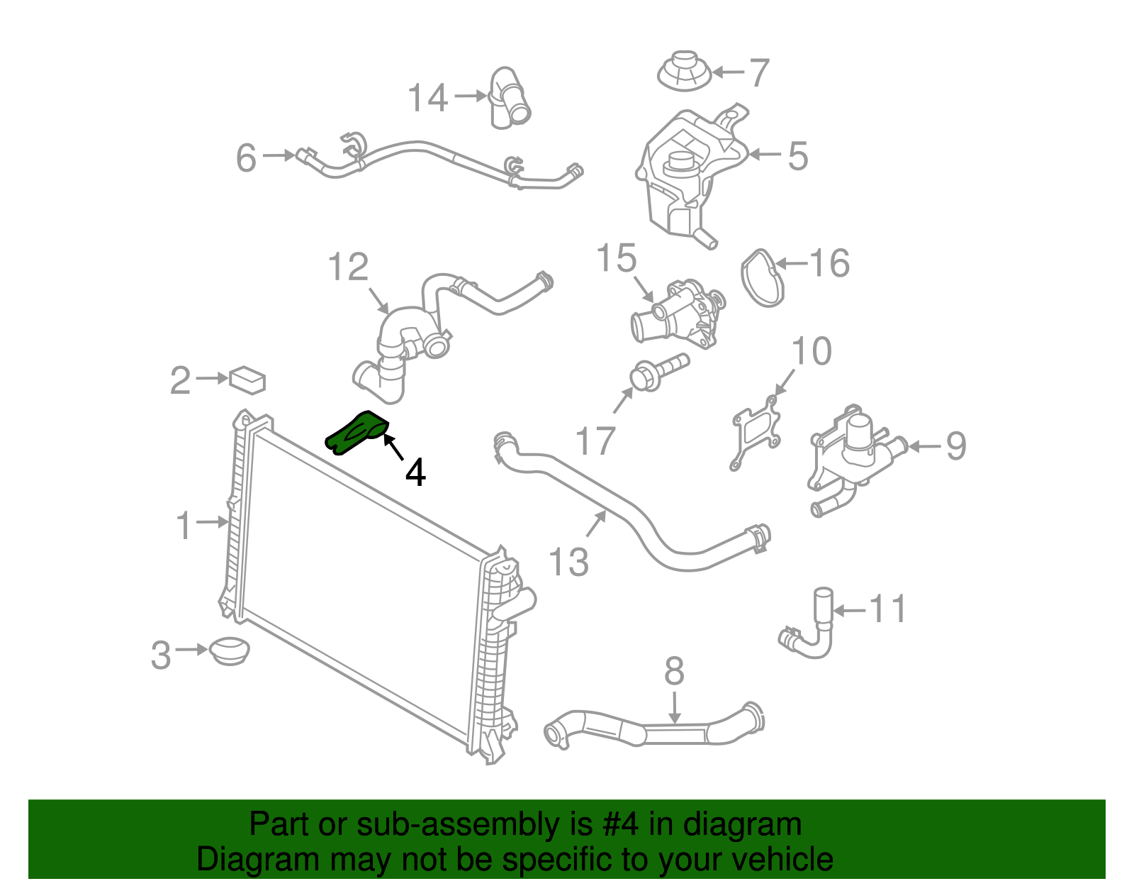 2010-2012 Ford Radiator Upper Bracket AE5Z-8A193-A | Varsity Ford