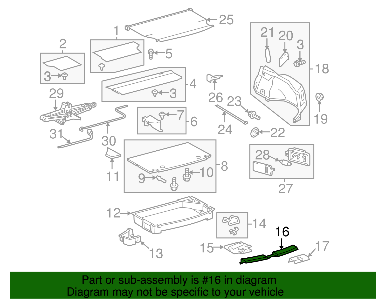 2010-2015 Toyota Prius 2010-2015 Toyota Prius - Rear Trim 64716-47031 ...
