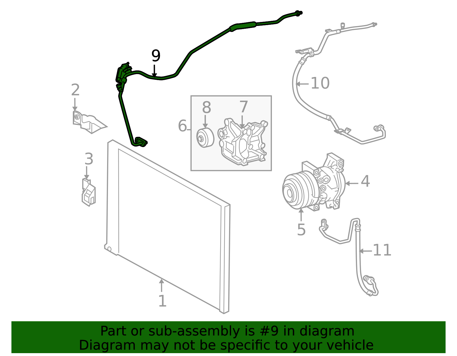 2005-2012 Toyota Tacoma A/C Refrigerant Hose 88710-04171 | OEM Parts Online