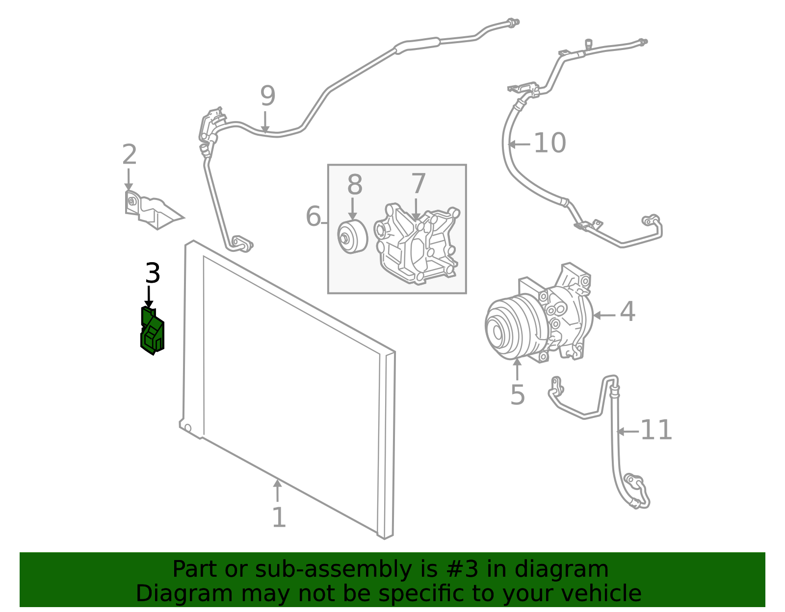 2005-2015 Toyota Tacoma Condenser Lower Bracket 88688-04290 | MotorMotor