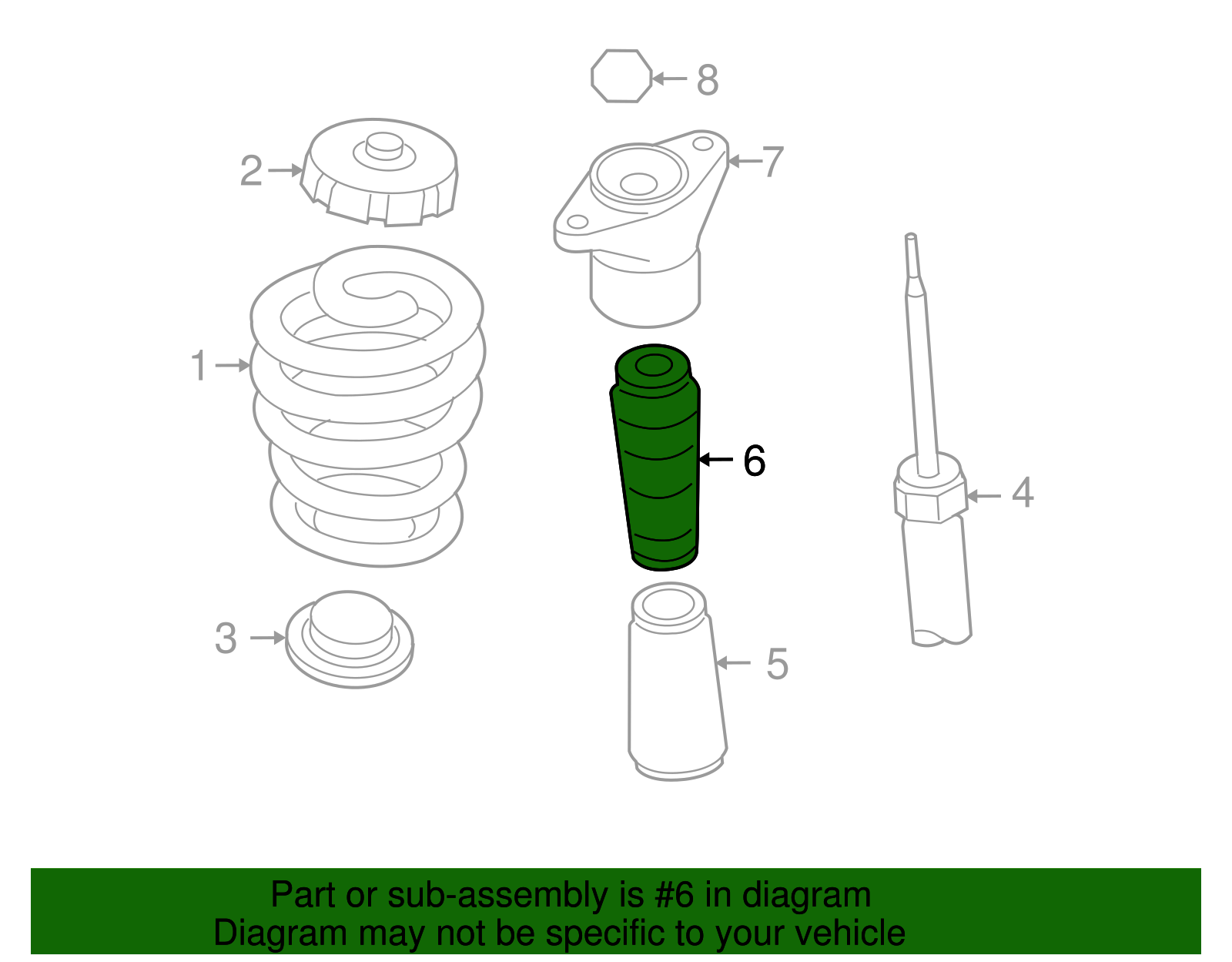 4F0-512-131 - Jounce Bumper 2005-2011 Audi | Audi OEM Parts Guy
