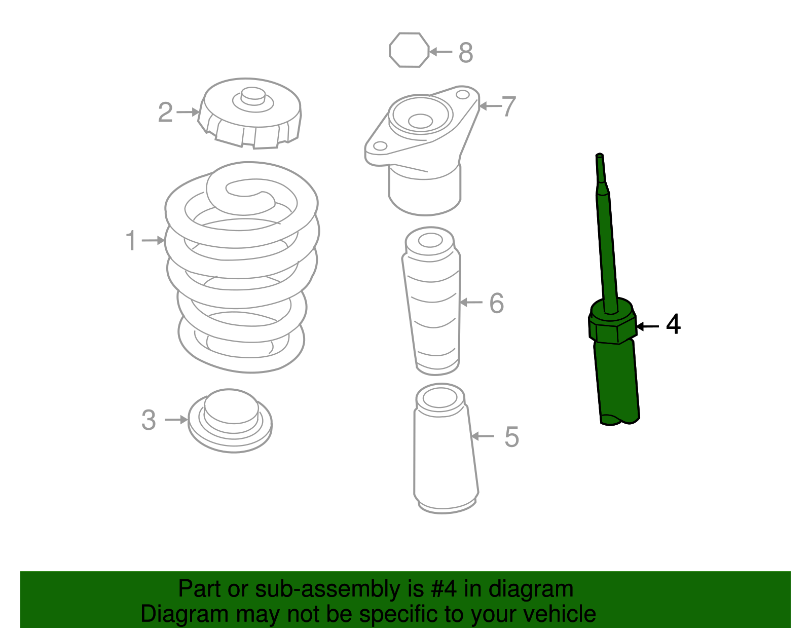 4F0-513-032-AG - Strut 2005-2011 Audi | Audi OEM Parts Guy