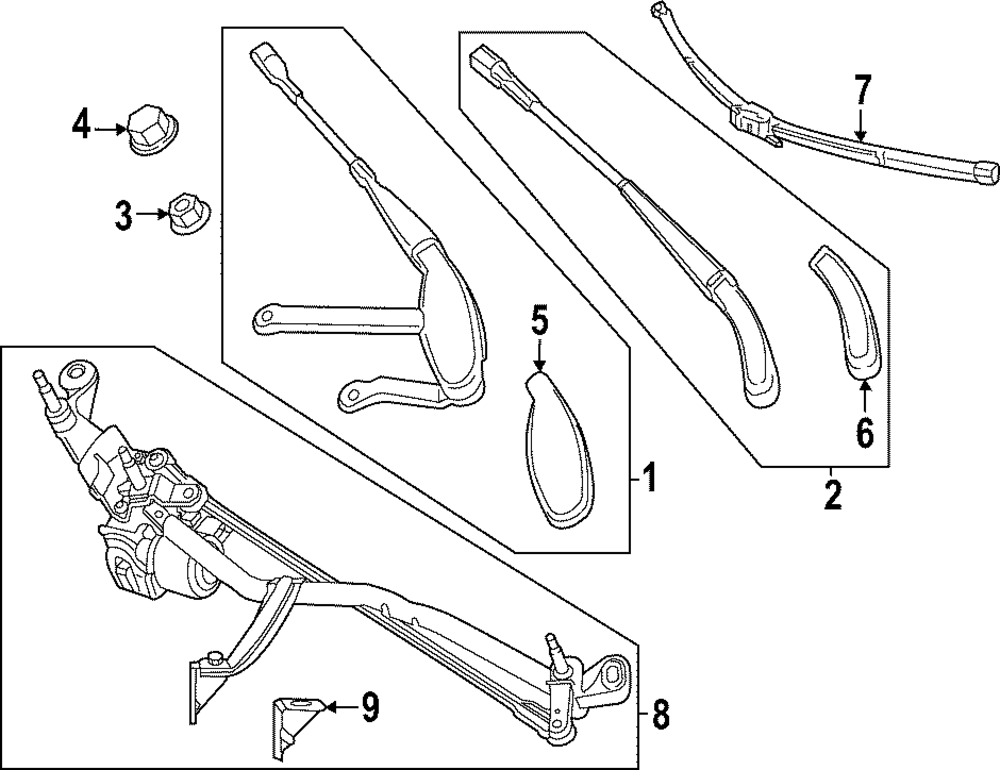 206-820-19-01 - Wiper Arm 2024-2025 Mercedes-Benz | Mercedes-Benz ...