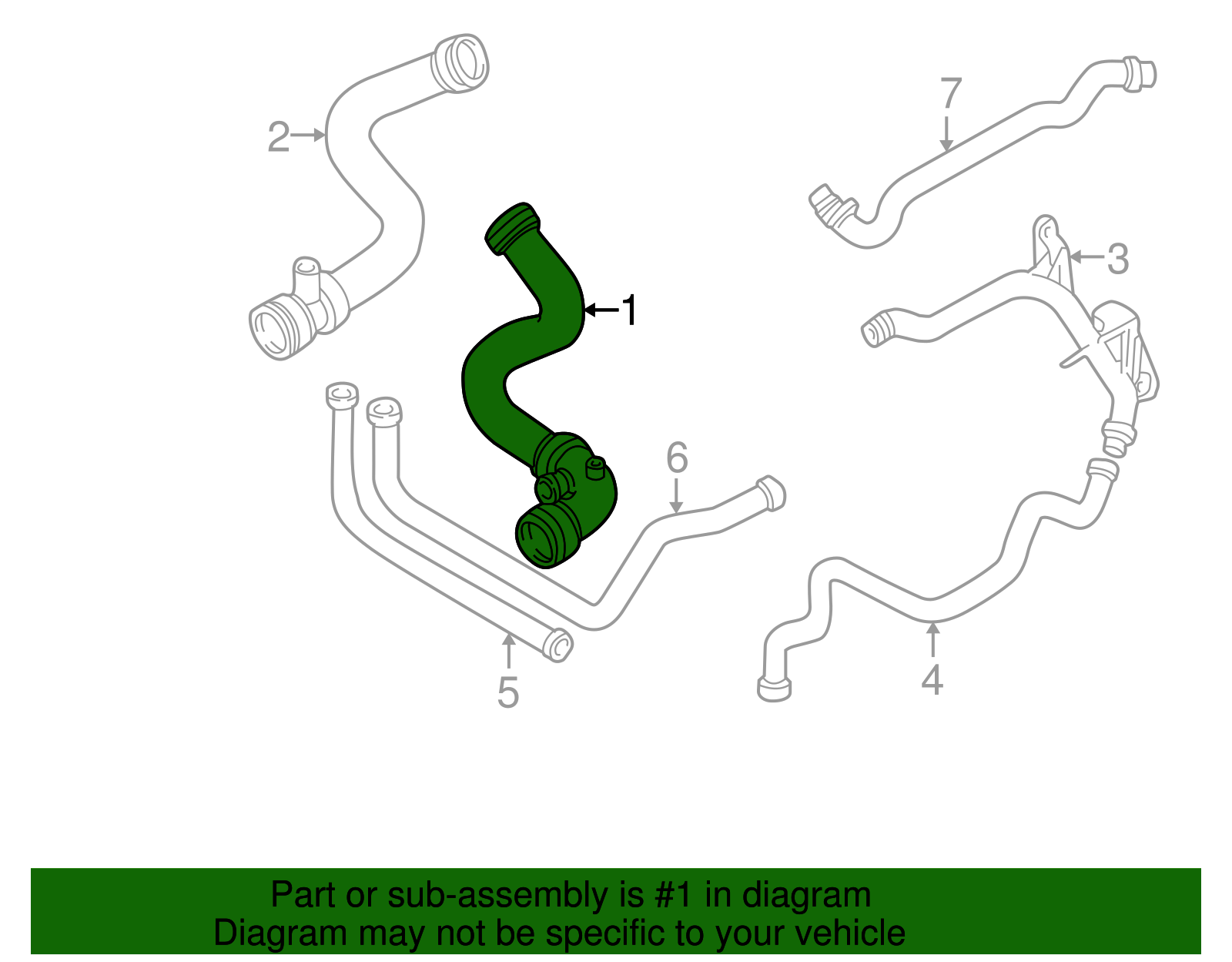 1998-2003 BMW | Upper Hose | 11531705223 | BMW OEM Parts Store
