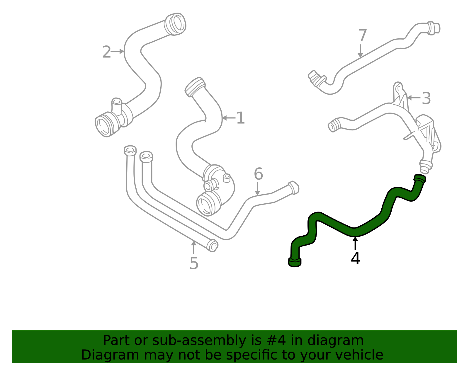 11-53-1-438-634 - Water Hose Assembly 1999-2003 BMW | BMW Auto Parts ...