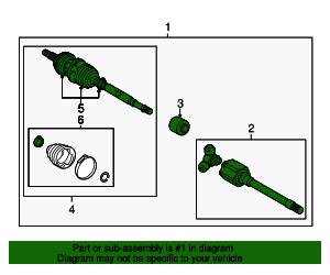 2008-2010 Toyota Highlander Axle Assembly 43410-0W240 | OEM Parts Online