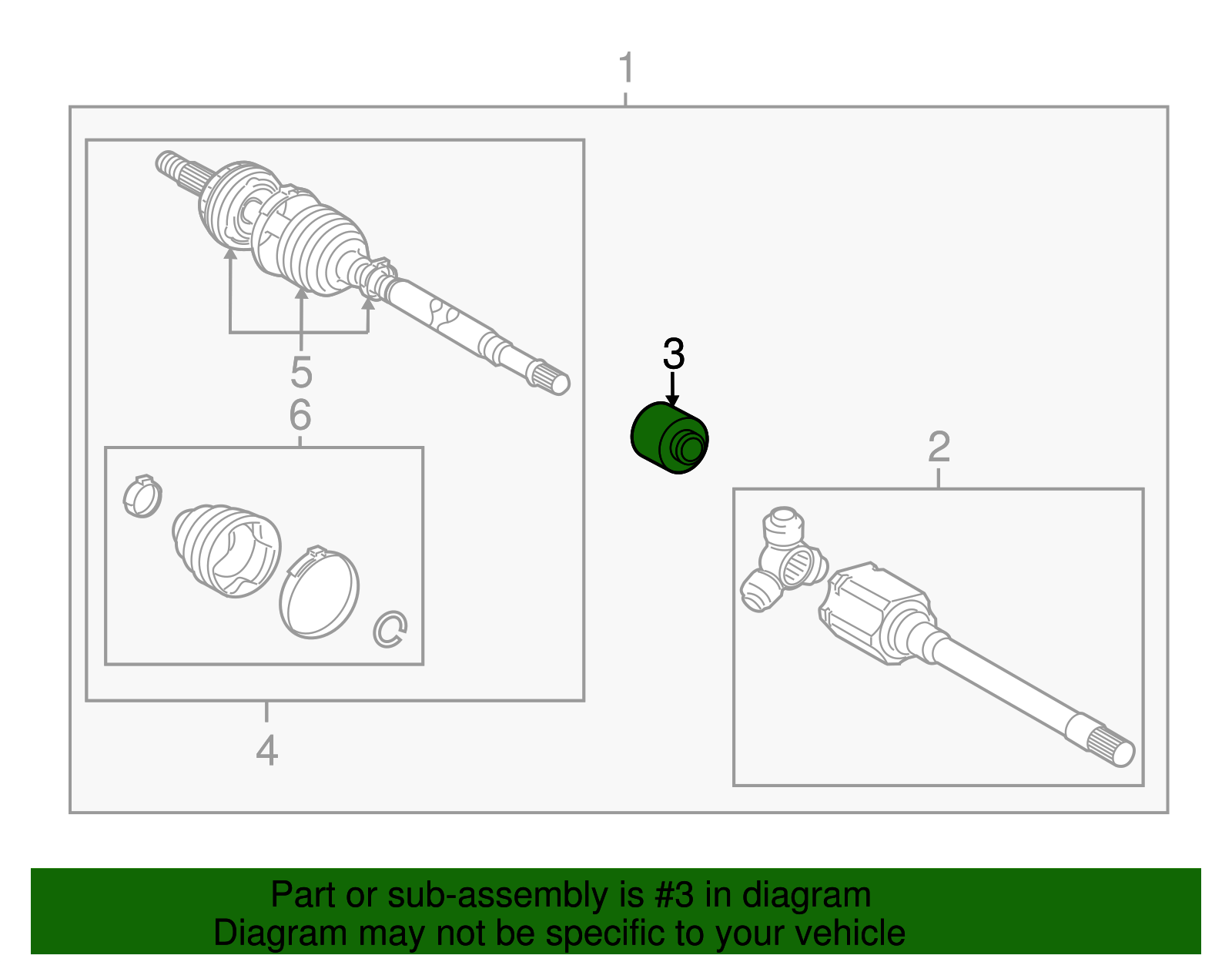 2008-2014 Toyota Highlander Drive Shaft Damper 43474-0W040 | Toyota ...