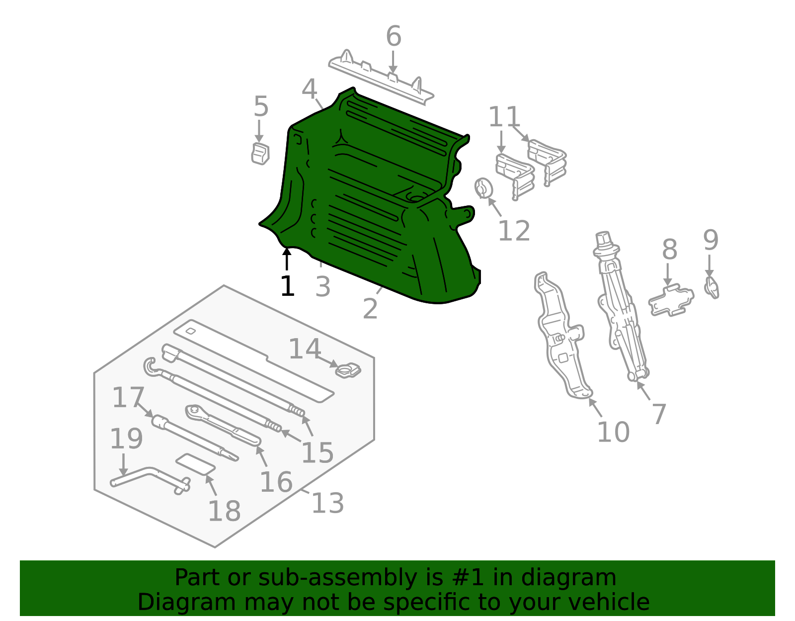 2006-2007 Hummer H2 Quarter Trim Panel 15832121 | GetOEMParts.com