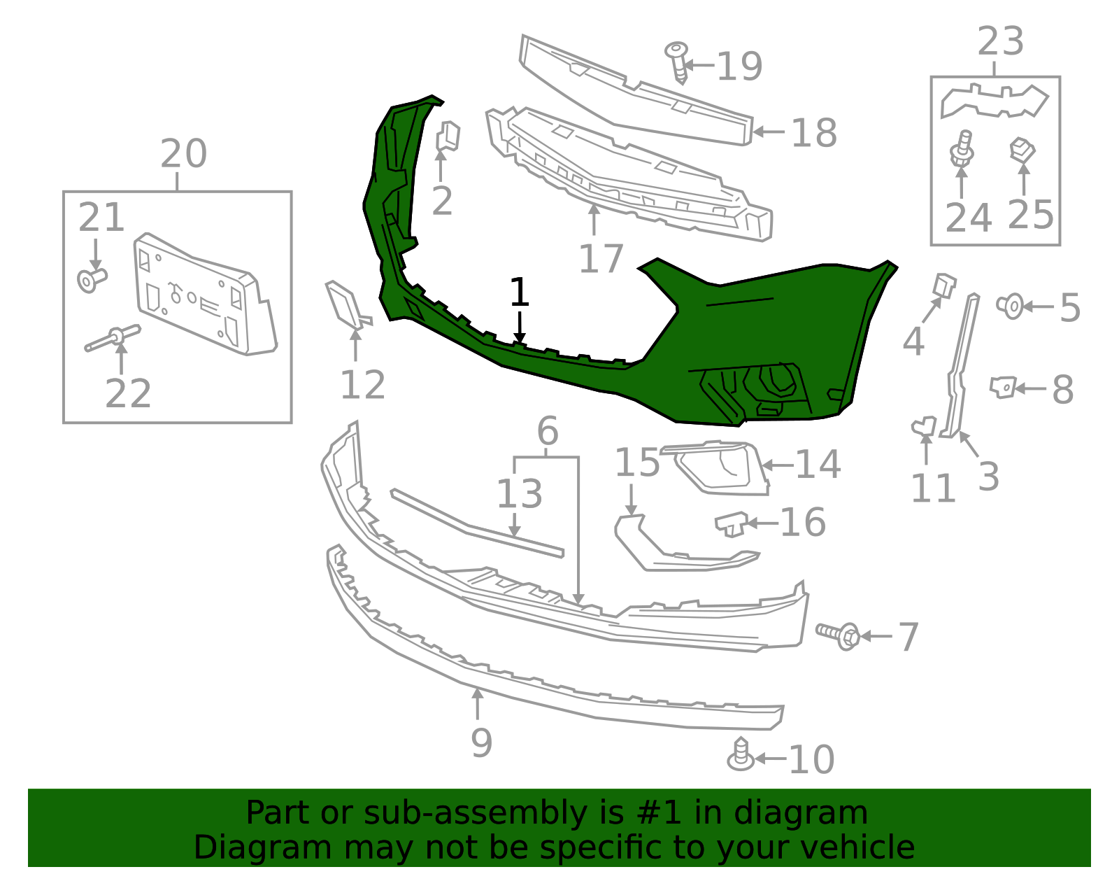 2018-2021 Chevrolet Traverse Front Bumper Cover 84088059 GM ...