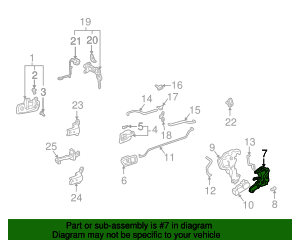 1997-2001 Toyota Camry Lock 69304-AA010 | Toyota Parts Center