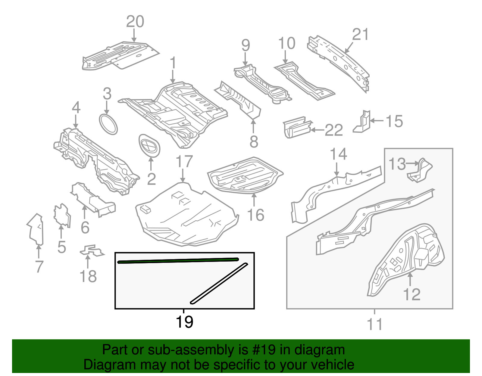 207-524-03-47 - Reinforce Bar 2011-2017 Mercedes-Benz | Mercedes-Benz ...