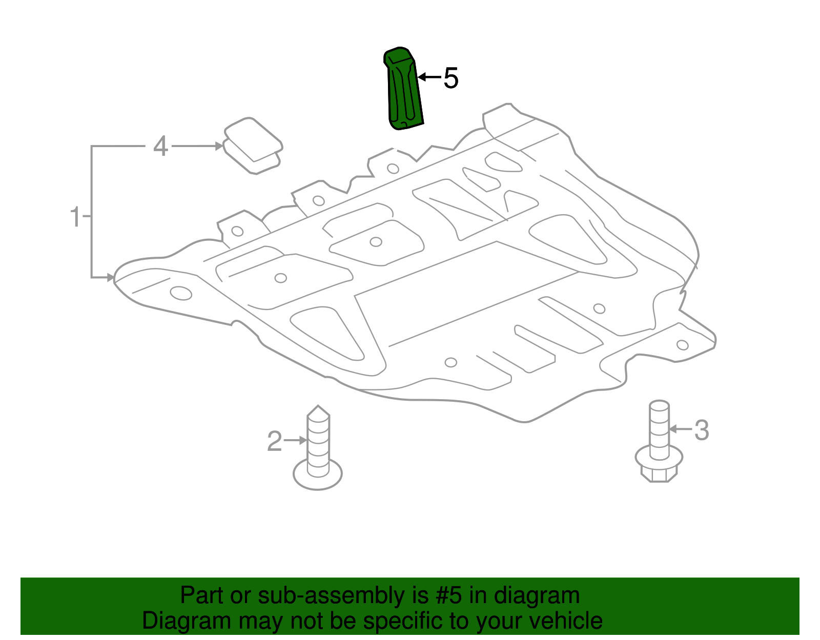 5Q0-825-921 - High-Quality Radiator Support Splash Shield Bracket for ...