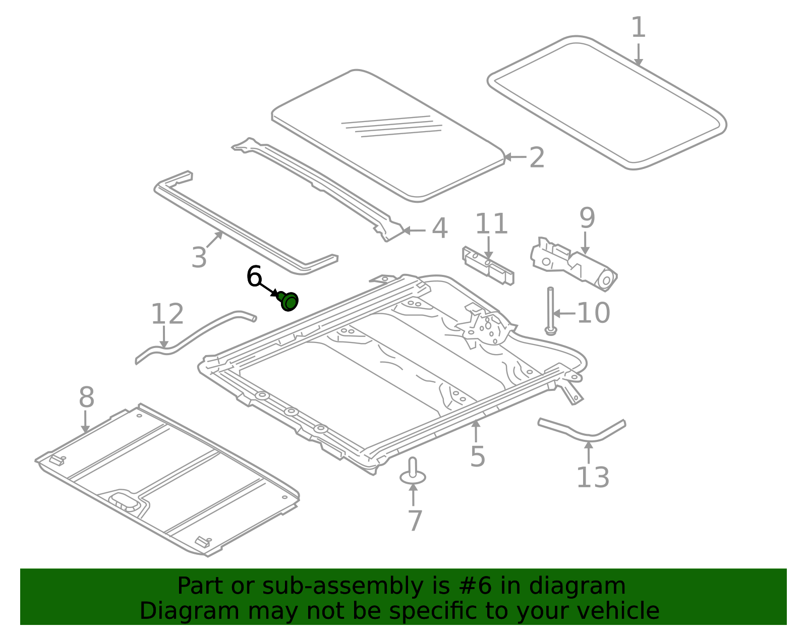 6L1Z-26502F24-AB - Sunroof Glass Screw - 2003-2014 Ford | Lasco Auto Parts