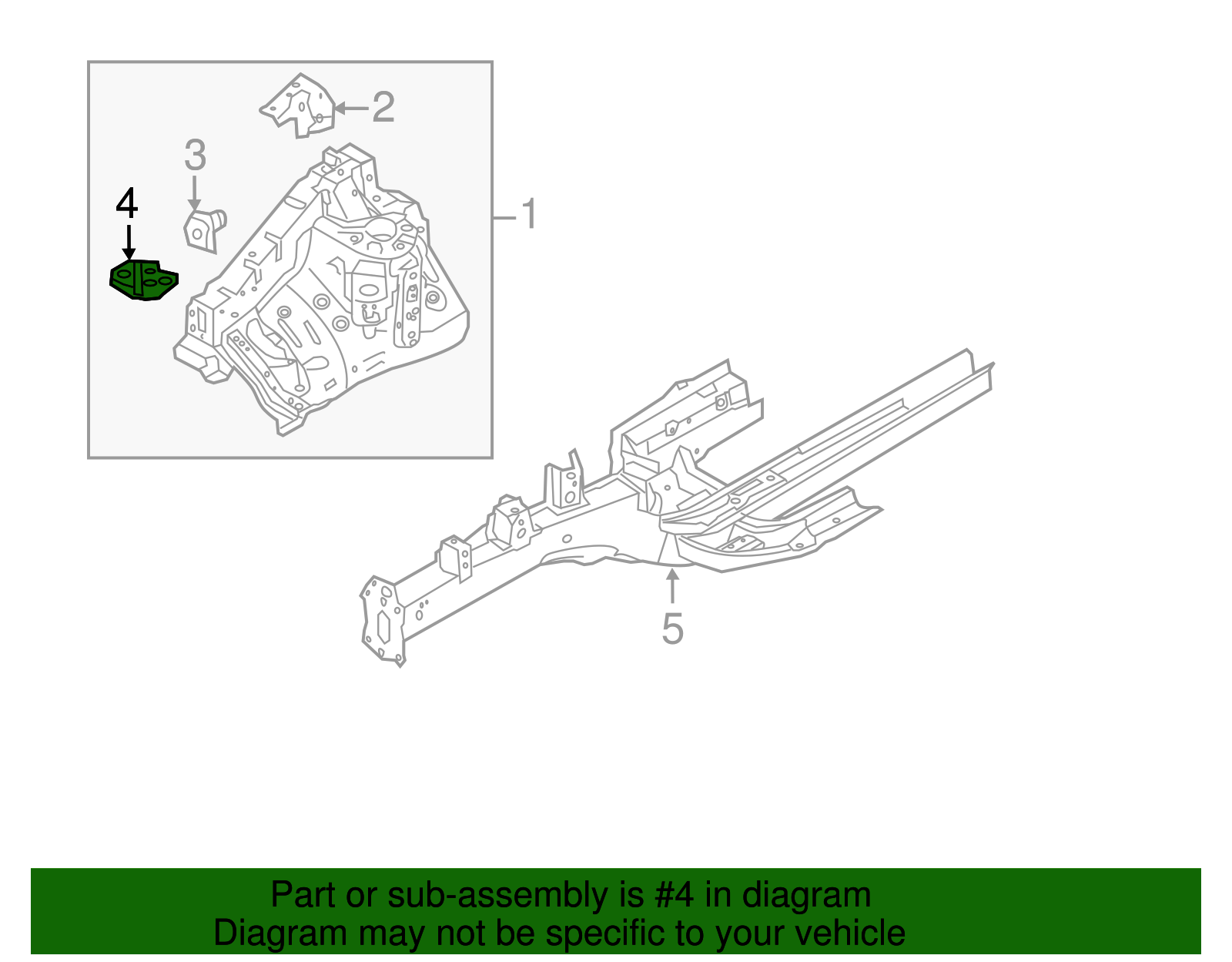 64547-3W000 - Apron Panel Stay 2011-2016 Kia Sportage | Kia.Parts Store