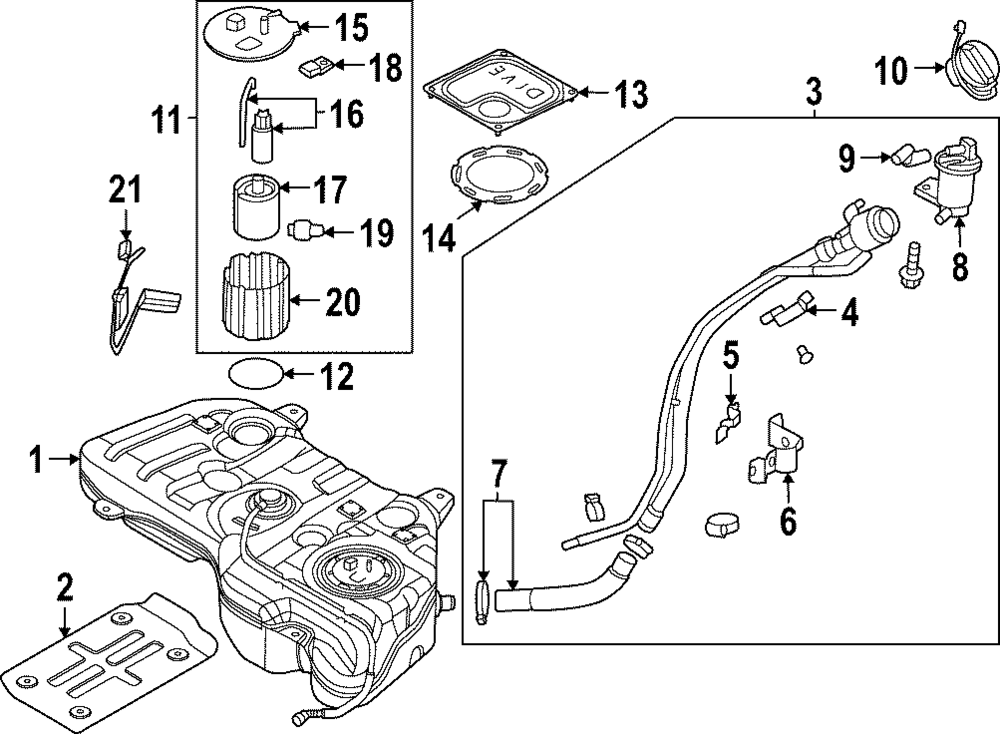 31036-CW000 - Filler Hose 2023-2025 Kia Sportage | Kia.Parts Store