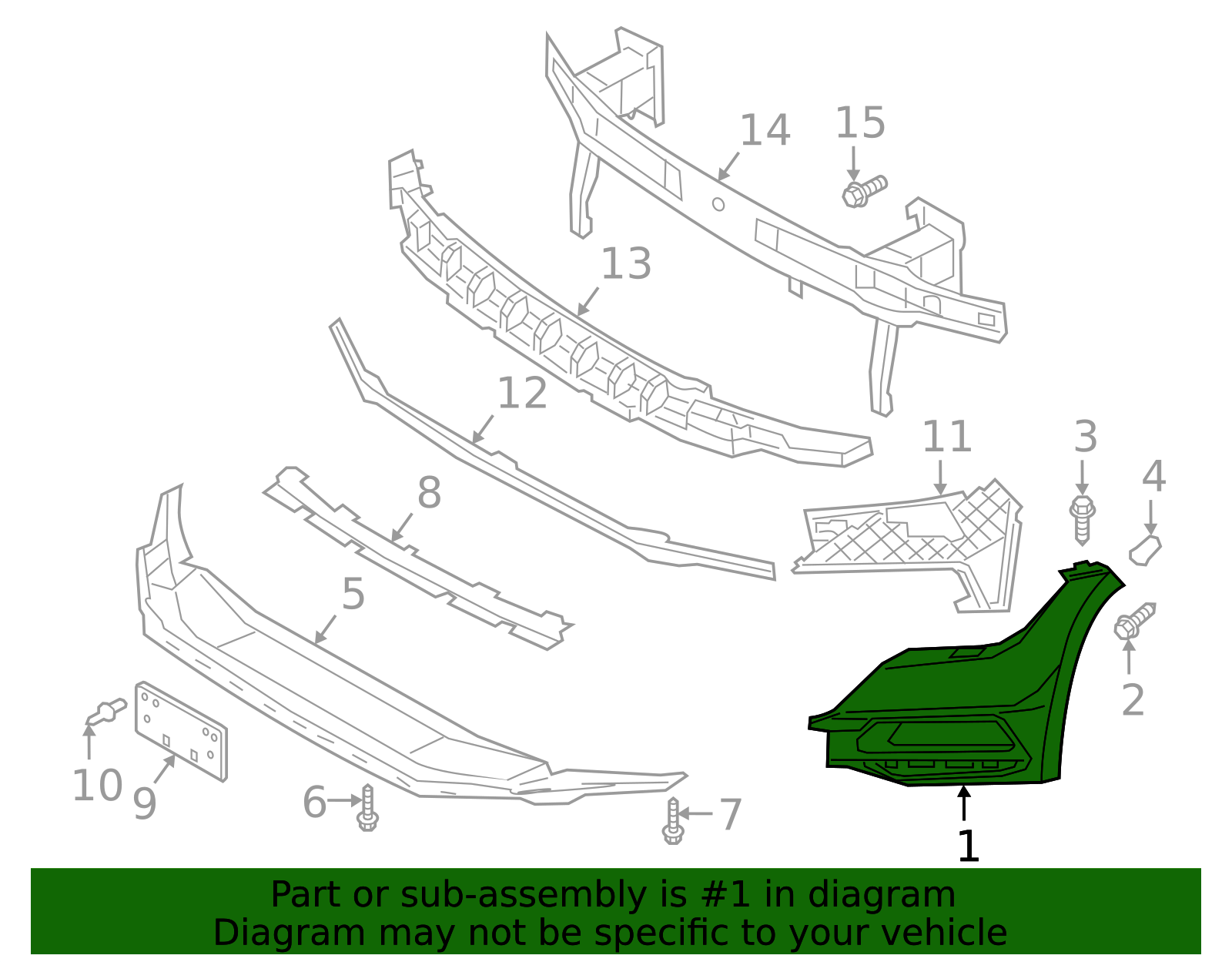 2019-2020 Volkswagen Arteon Bumper Cover 3G8-807-013-N-GRU | OEM Parts ...