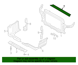 Hyundai - 29135-2V500 - Radiator Support Baffle - 2012-2017 Hyundai ...