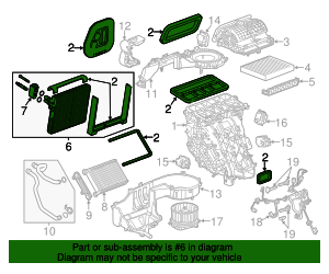 2013-2020 GM Air Conditioning Evaporator Core 84409864 | Courtesy Parts