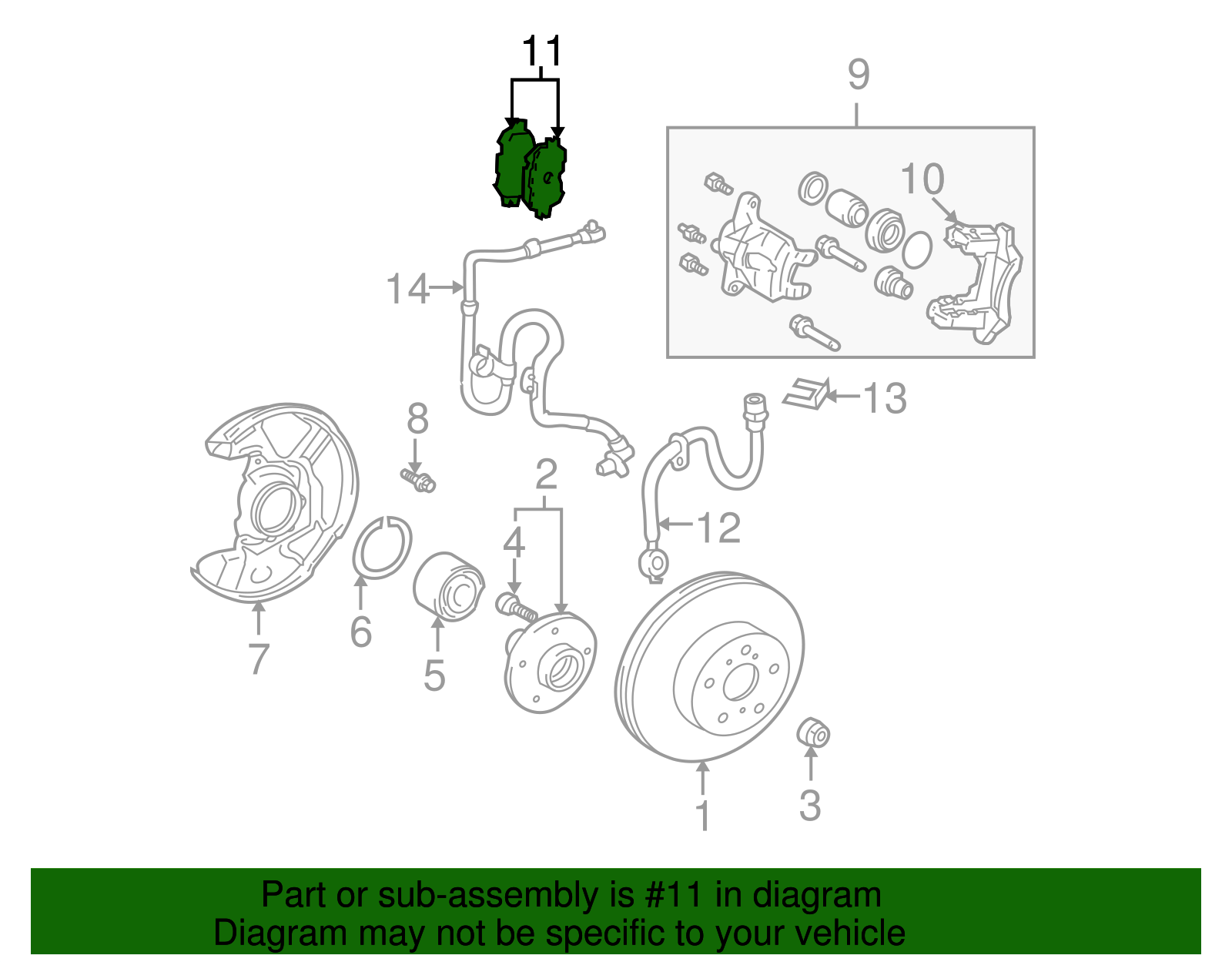 2000-2001 Toyota Celica Brake Pads Front 04465-47030 | Toyota Parts Center