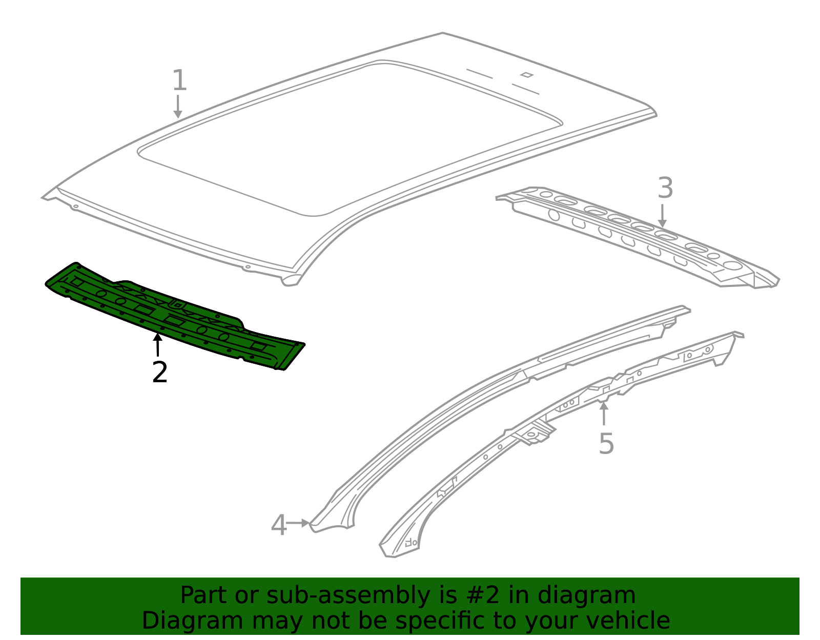 2017-2025 Cadillac XT5 Roof Front Header Panel 84116296 | Applegate ...