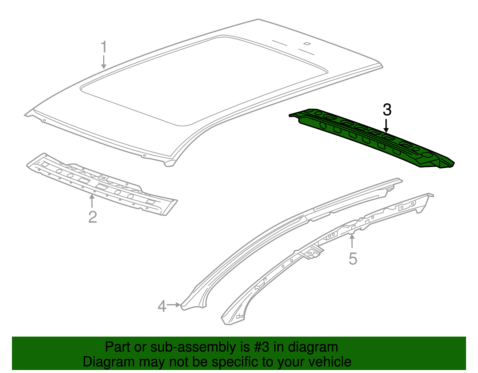 2017-2025 Cadillac XT5 Rear Header 84199333 | Courtesy Parts