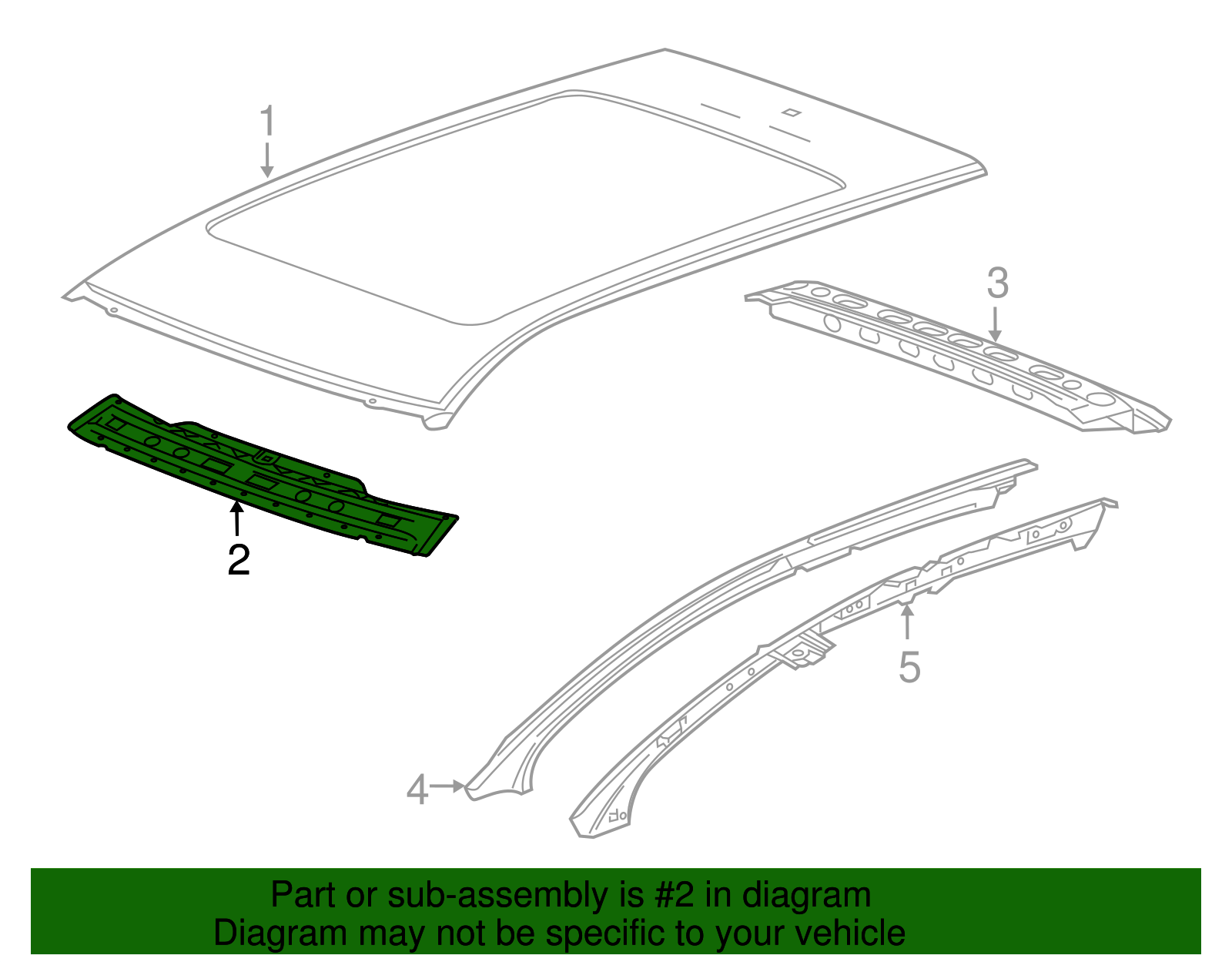 2017-2025 Cadillac XT5 Roof Front Header Panel 84116296 | Capital Chevy ...
