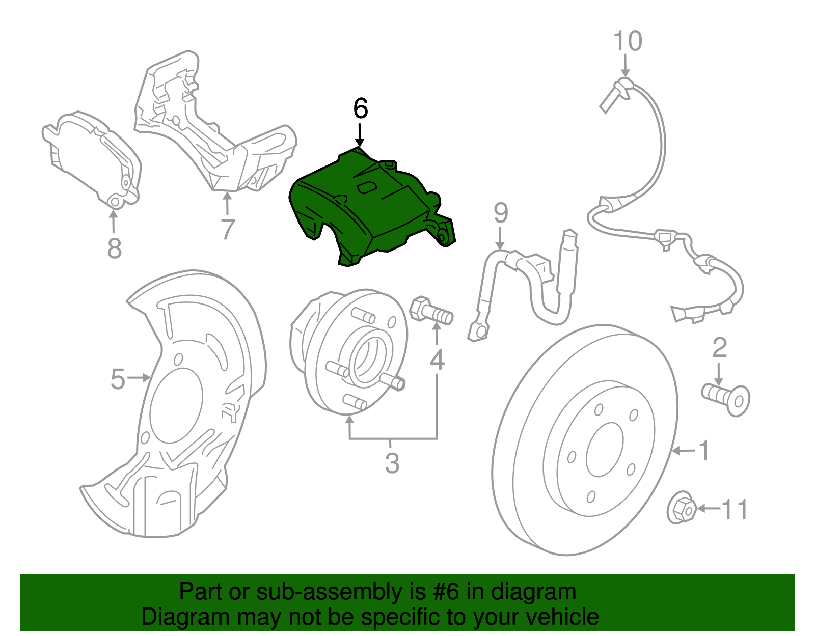 2016-2025 GM Front Passenger Side Disc Brake Caliper Assembly 13507536 ...