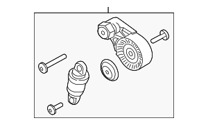 2012-2025 Porsche Accessory Drive Belt Tensioner Assembly 0PB-145-201 ...