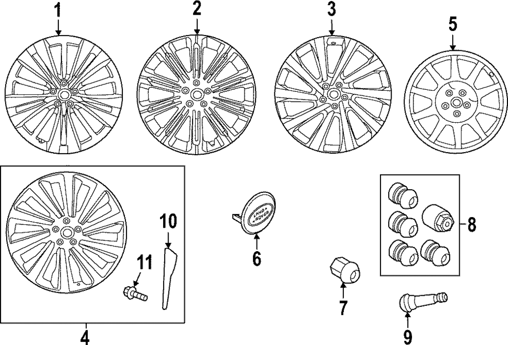 2022-2023 Land Rover 2022-2023 Land Rover - 23" Style 1075 LR153247 ...