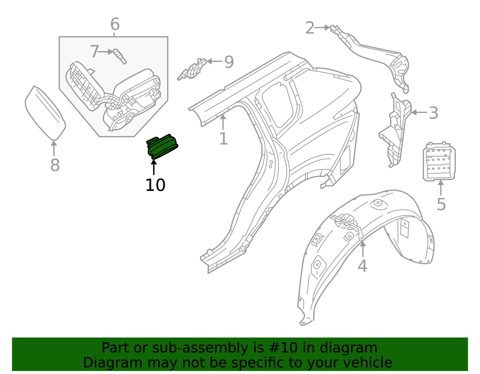 5945A068 - Mitsubishi Fuel Filler Door Lock Actuator Grommet 2022-2025 ...