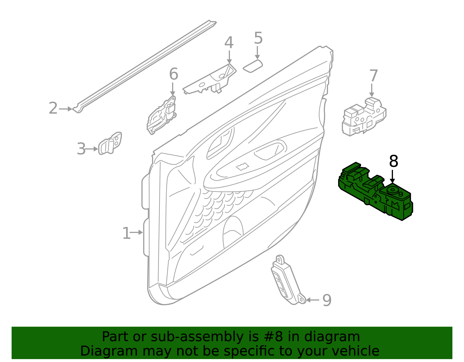 93571-S1130-SST - Hyundai Window Switch 2019-2020 Hyundai Santa Fe ...