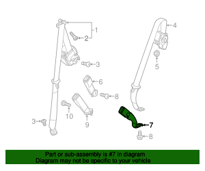 2017-2025 gm (Replaces 86801992) Center Buckle 85652153 gm ...