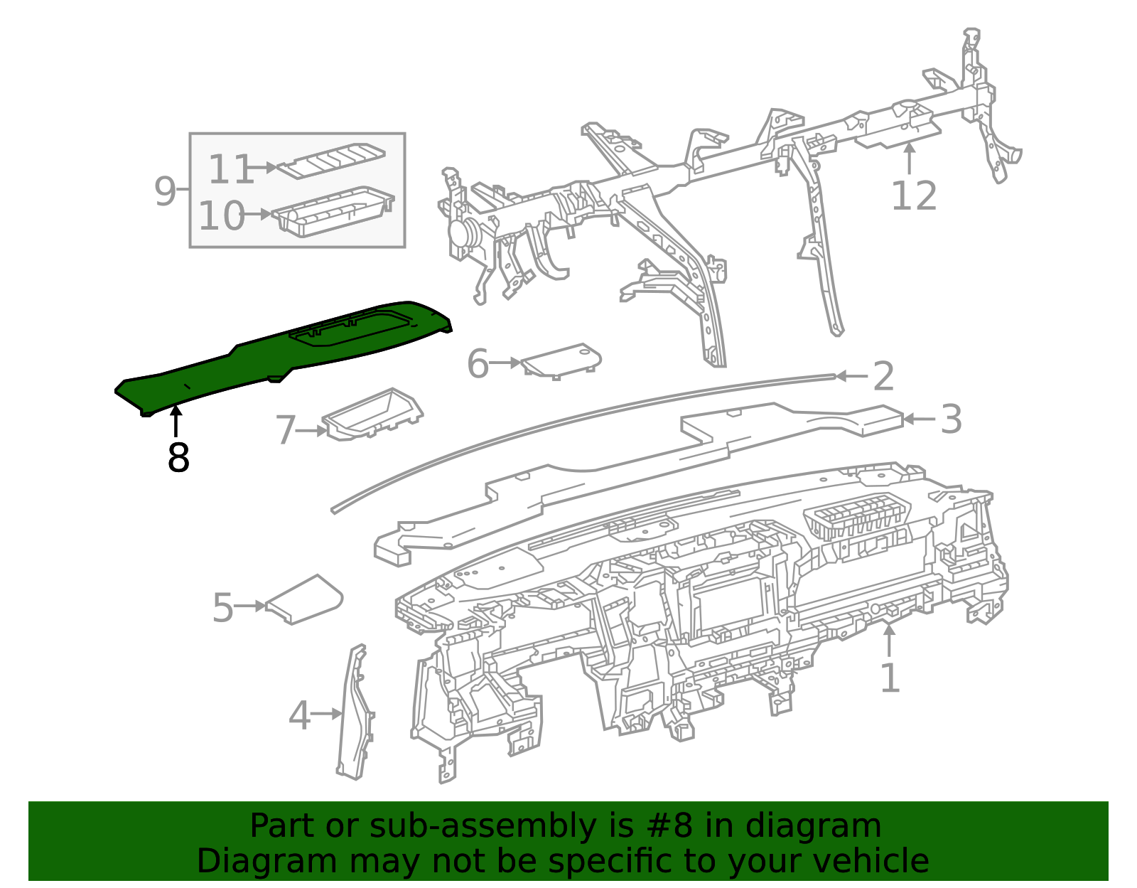 2023-2025 Toyota Sequoia 2023-2024 Toyota Sequoia - Finish Panel 55470 ...